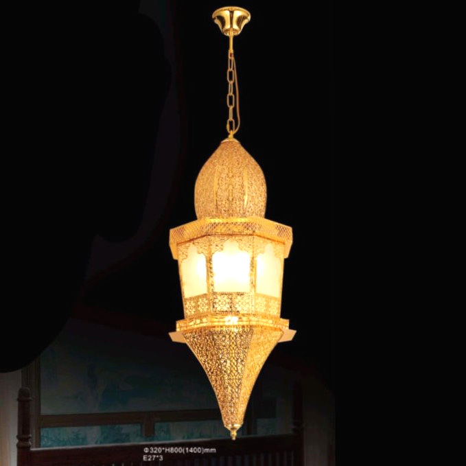 Jual lampu hias gantung arabic masjid turki nabawi modern gold premium ...