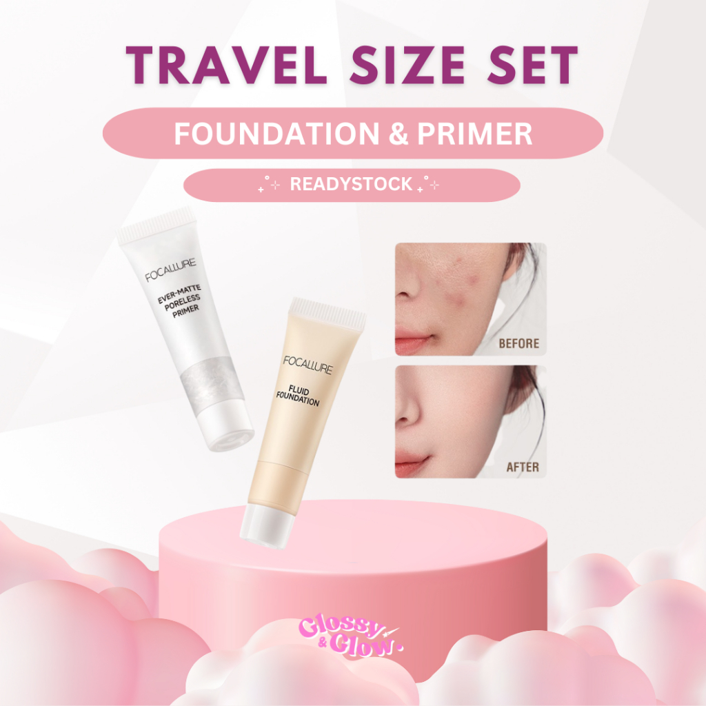 Jual FOCALLURE 3pcs set Travel size makeup set Face Makeup Foundation ...