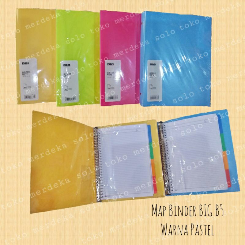 Jual Map Binder BIG B5 Warna Pastel | Shopee Indonesia