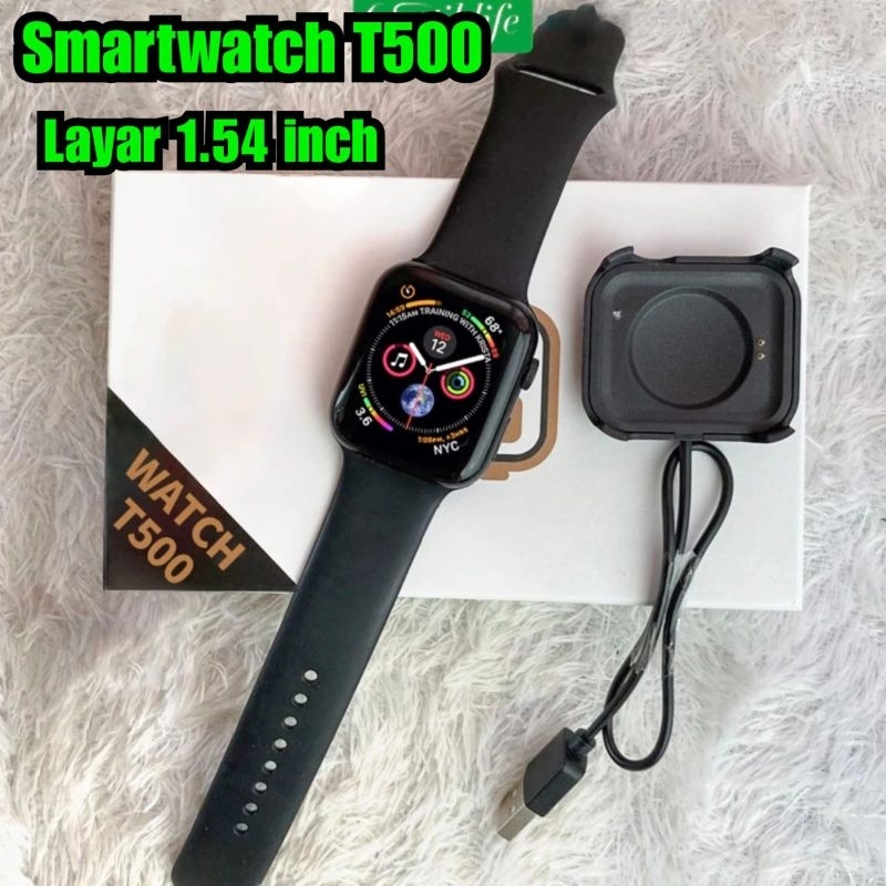 Jual Smartwatch T500 Smart watch T 500 Jam tangan cas digital | Shopee ...