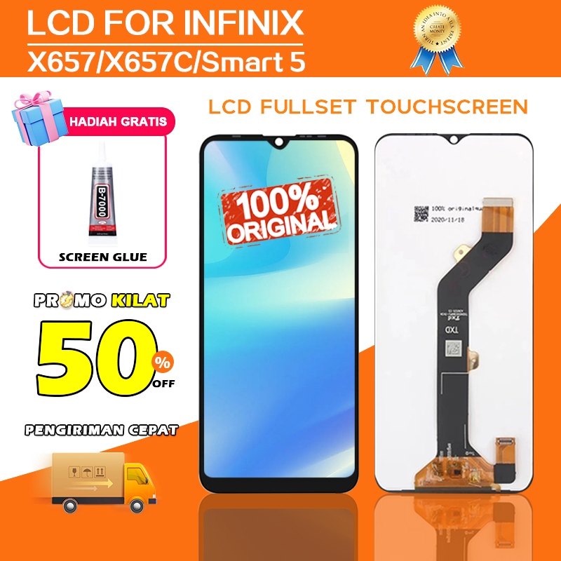 Jual LCD TOUCHSCREEN INFINIX SMART 5 X657 /X657C COMPLETE | Shopee Indonesia