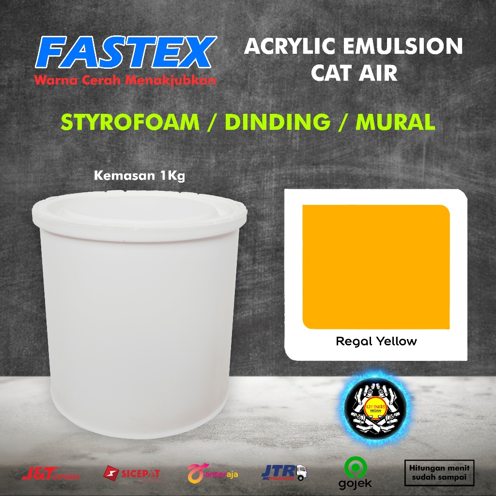 Jual CAT DINDING TEMBOK CAT STEROFOAM 1KG 821 REGAL YELLOW WARNA KUNING ...