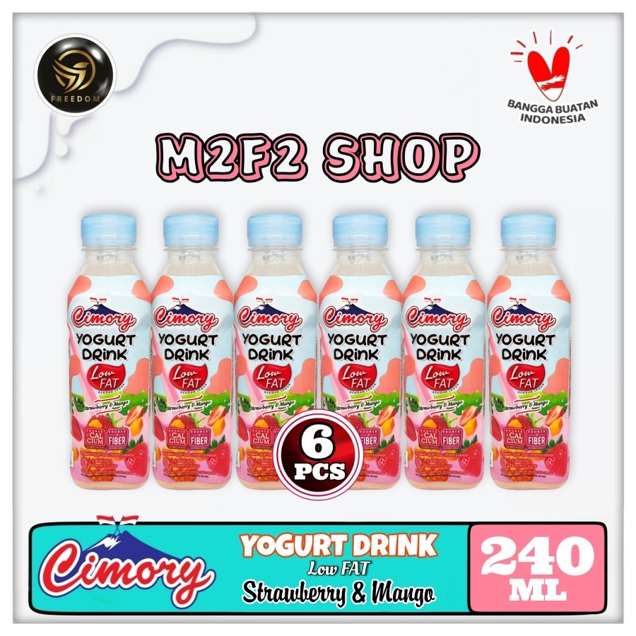 Jual Yogurt Cimory Drink Low Fat Stroberi Mangga Botol Pet - 240 ml (Kemasan 6 Pcs) | Shopee ...