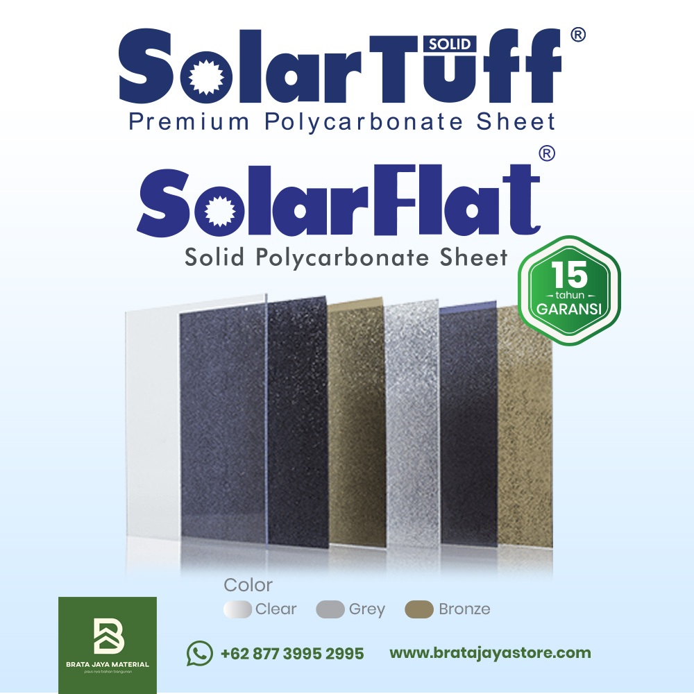Jual SolarFlat 6mm Solar Flat Solartuff Solid Solar Tuff Atap ...