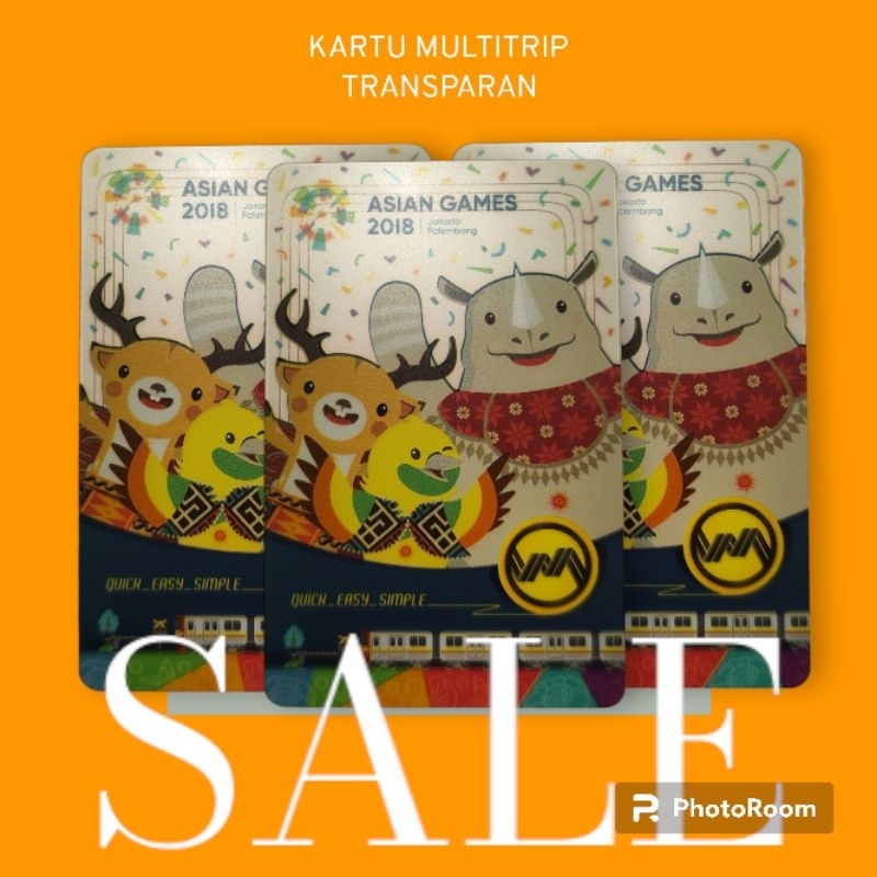 Jual KMT kartu Kereta Asian Games Transparan | KRL LRT MRT | Shopee Indonesia