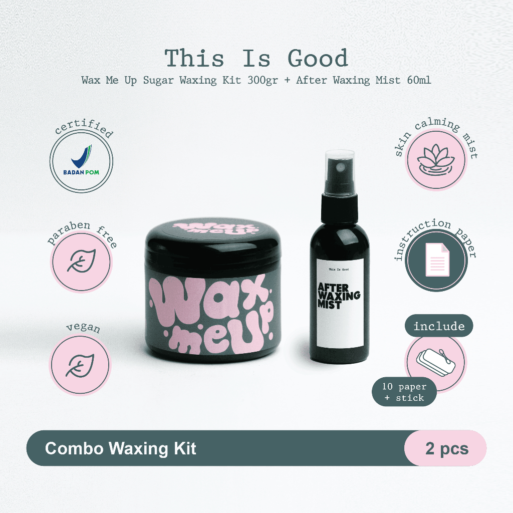 Jual Wax Me Up Sugar Waxing Kit (waxing dan after waxing) | Shopee Indonesia