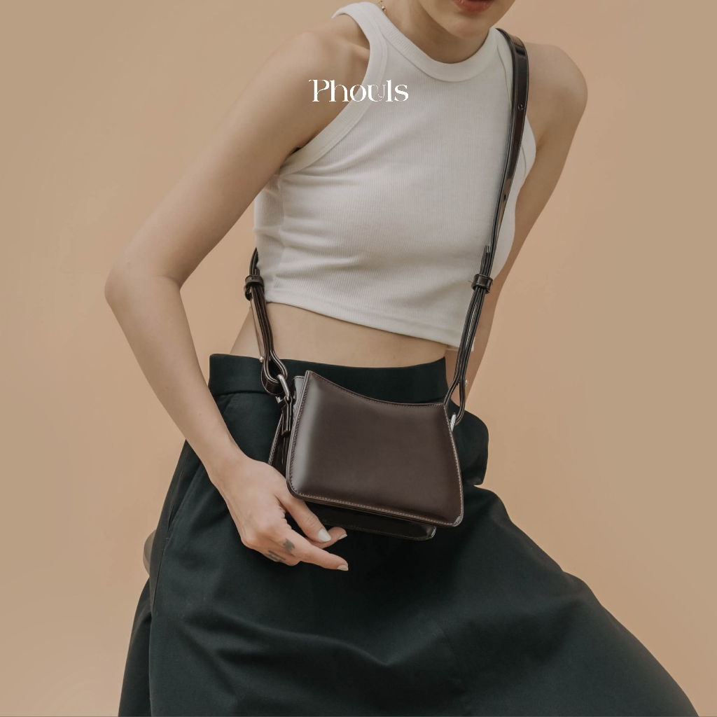 Jual PHOULS - Lynx Mini Sling Bag Dark Brown / Tas Selempang Coklat ...