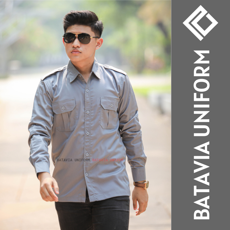 Jual Baju PDL Pria Lengan Panjang - Kemeja Seragam Kerja Dinas Lapangan ...