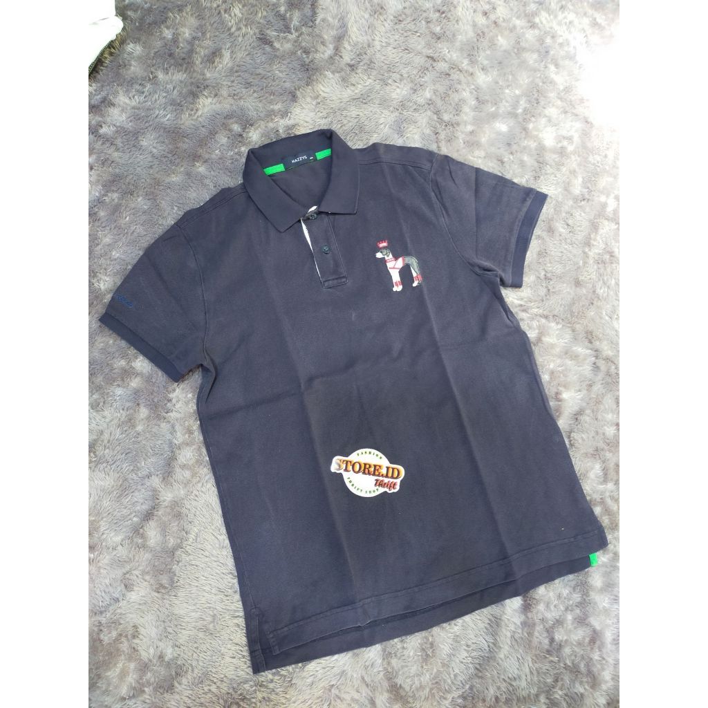 Jual Polo shirt HAZZYS LOGO ANJING NAVY | Shopee Indonesia