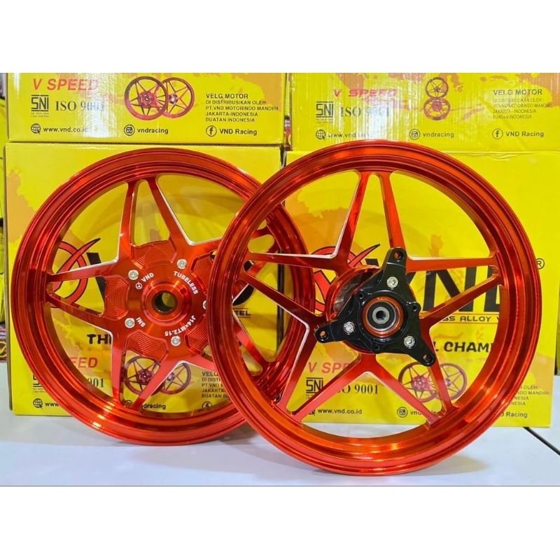 Jual velg vnd v speed v1/v2 185/215 -14 motor aerox new, aerox old, nmax old, nmax new | Shopee ...