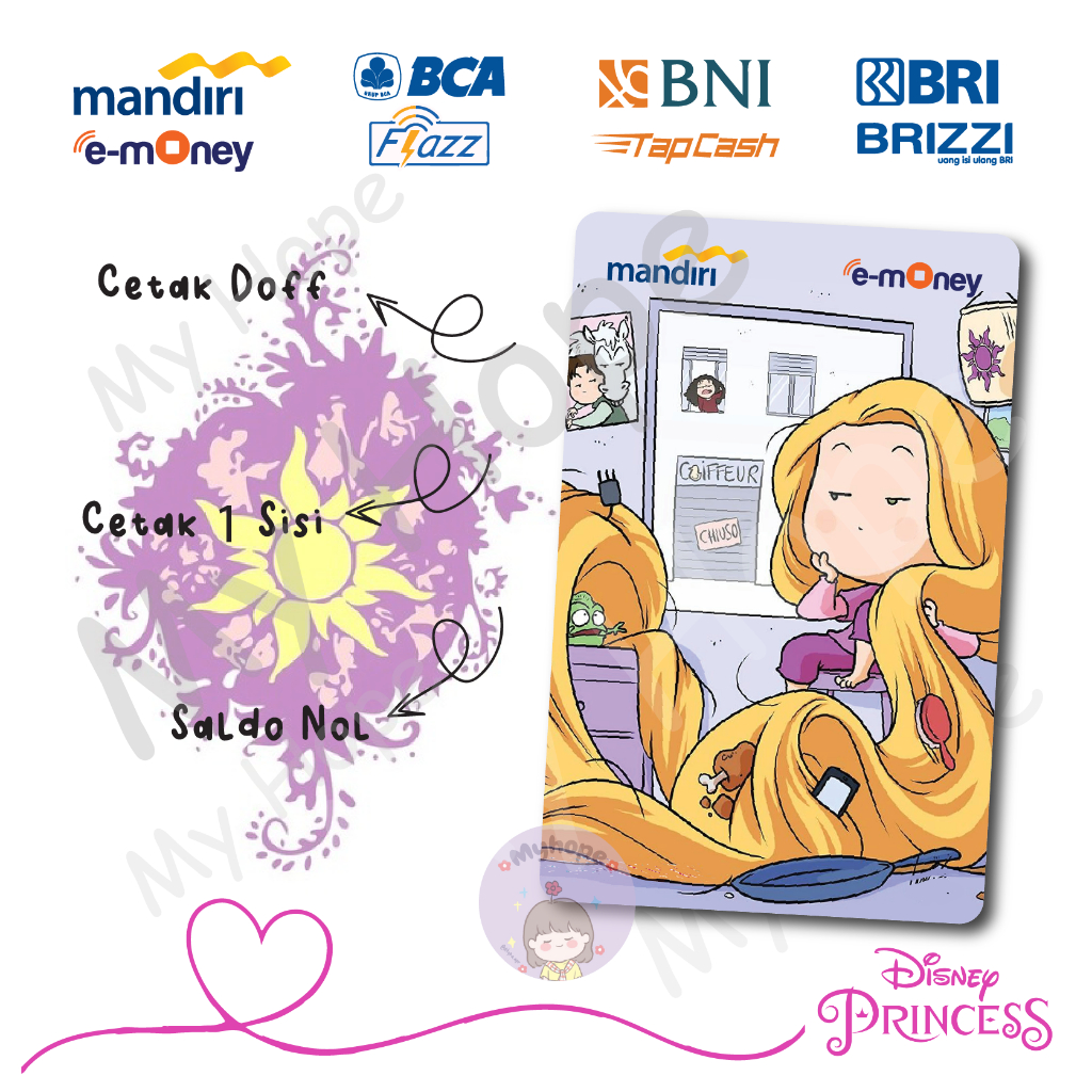 Jual Emoney Custom Etoll Princess Disney at Home Cute Lucu Part 2 Kartu ...