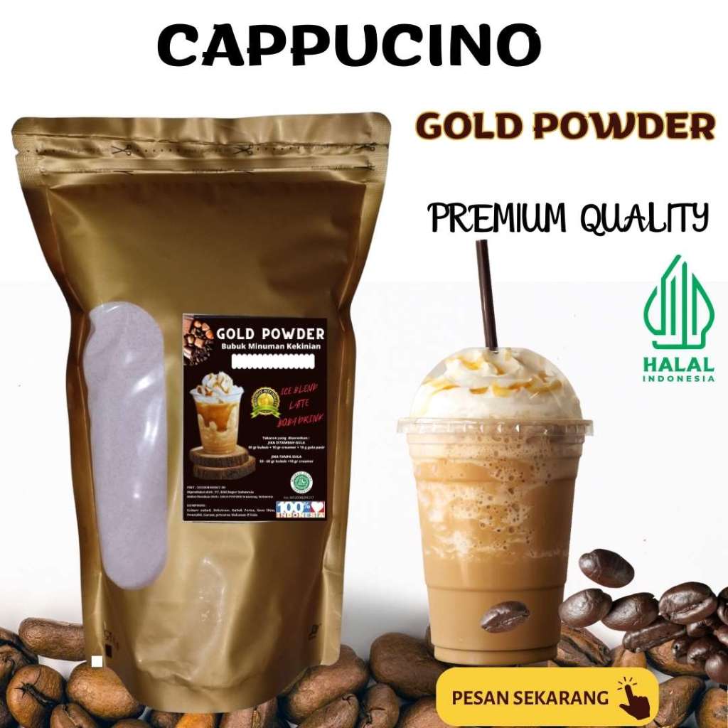 Jual GOLD Powder 1 Kg RASA CAPPUCINO bubuk minuman premium / KAPUCINO ...