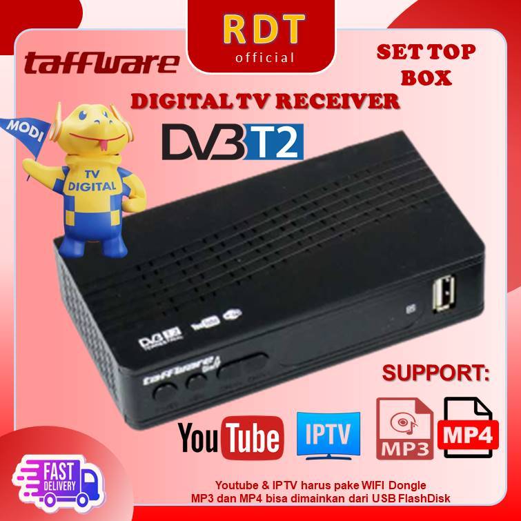 Jual STB Set Top Box TV Digital Receiver TAFFWARE Bien4 DVBT2 ...