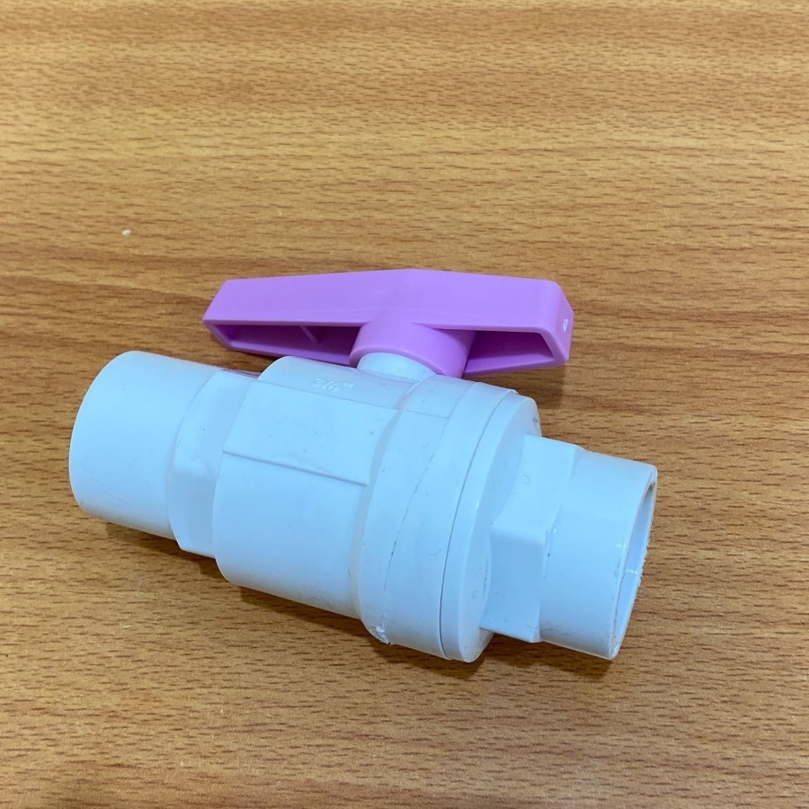 Jual STOP KRAN PLASTIK 1/2" 3/4" / BALL VALVE PVC TEBAL / STOP KRAN AIR PLASTIK | Shopee Indonesia