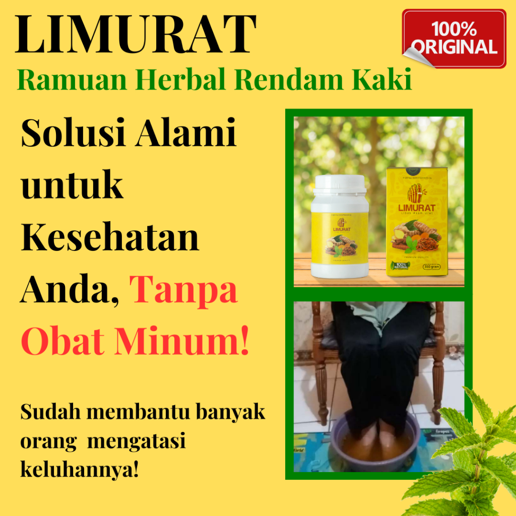 Jual LIMURAT Serbuk Ramuan Herbal Terapi Rendam Kaki Untuk Segala Jenis ...