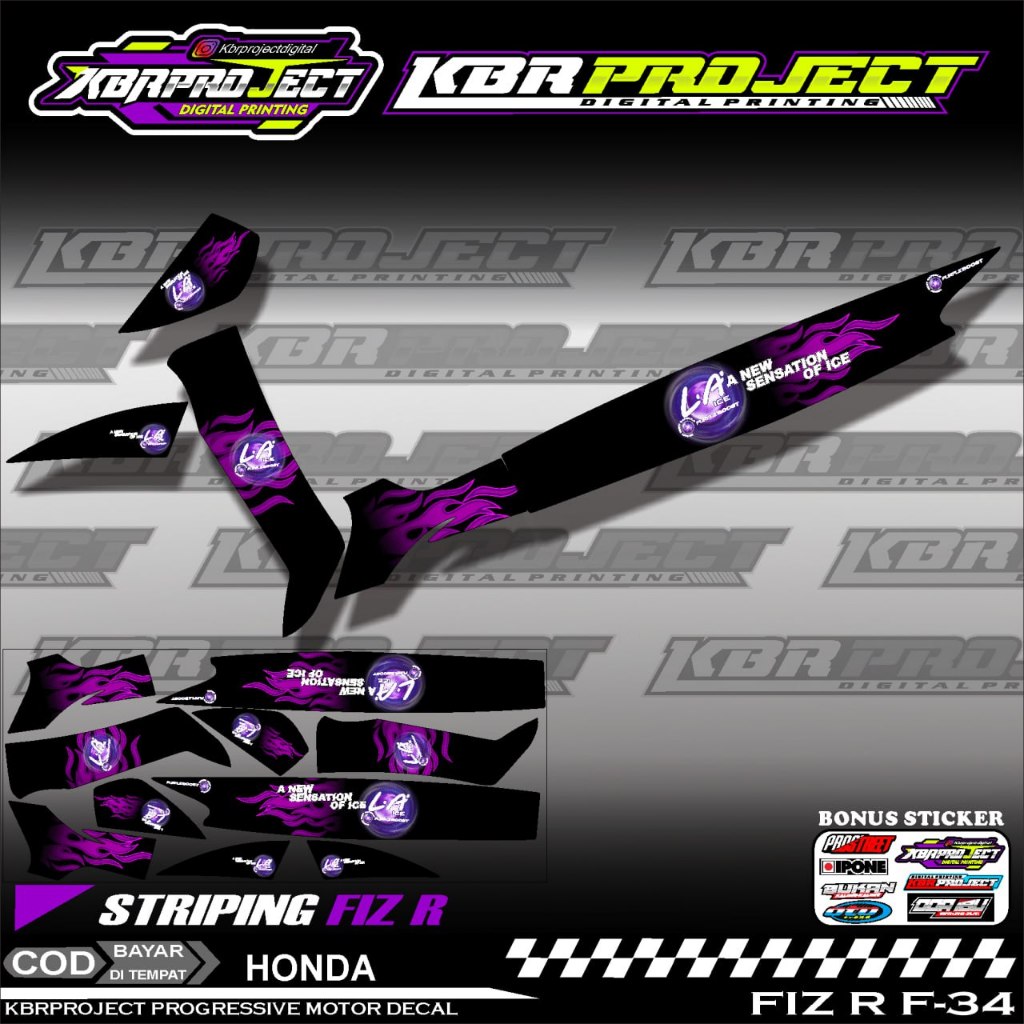 Jual FIZ R STIKER STRIPING PREMIUN MOTOR KEREN LIS VARIASI FIZ R STIKER ...