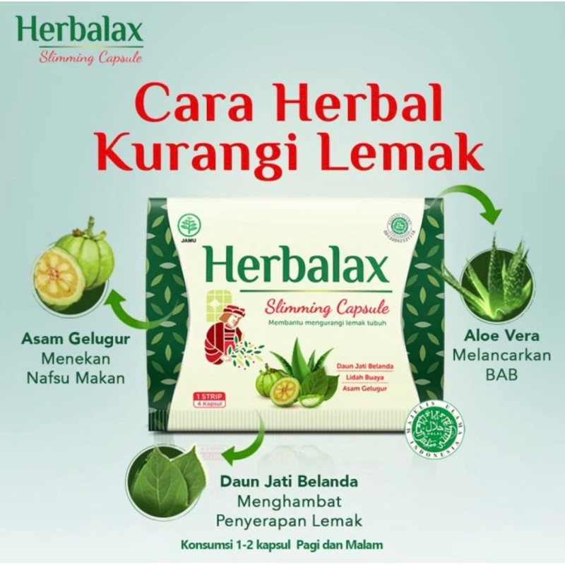 Jual Herbalax strip 4 kapsul ( herbal pelangsing mengurangi lemak tubuh ...
