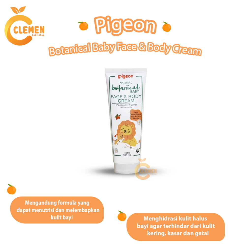 Jual Pigeon Botanical Body & Face Cream 100ml (Krim Bayi) | Shopee ...