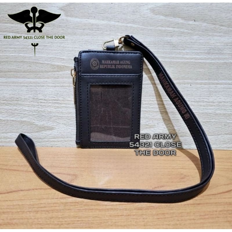 Jual ID Card Holder Tali Lanyard Name Tag Model Resleting Logo MAHKAMAH ...