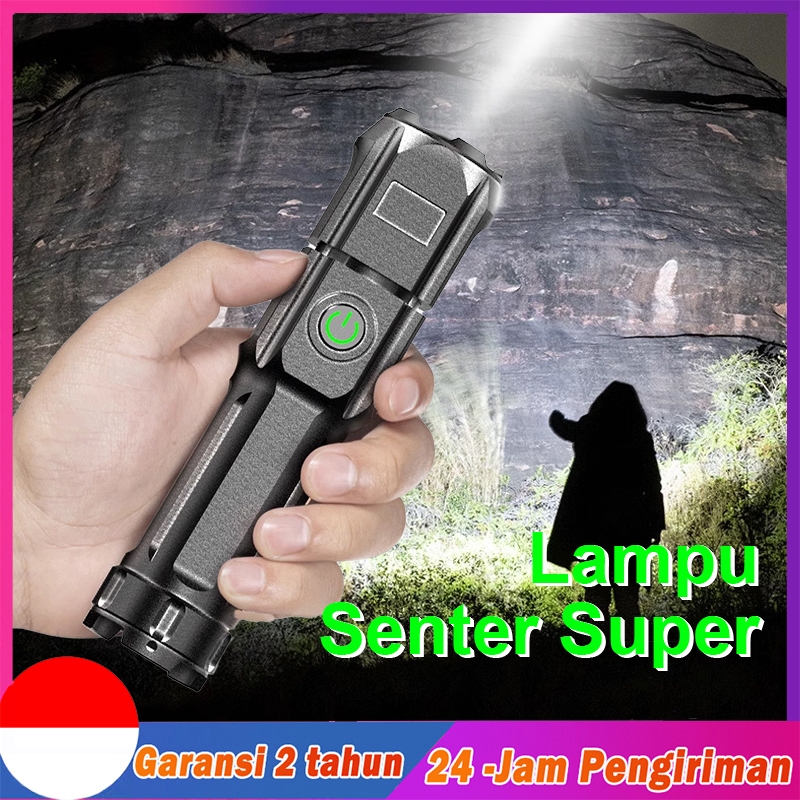 Jual LED lampu senter super terang Senter Led Flashlight Tahan Air 3 Modes Camping Jumbo ...