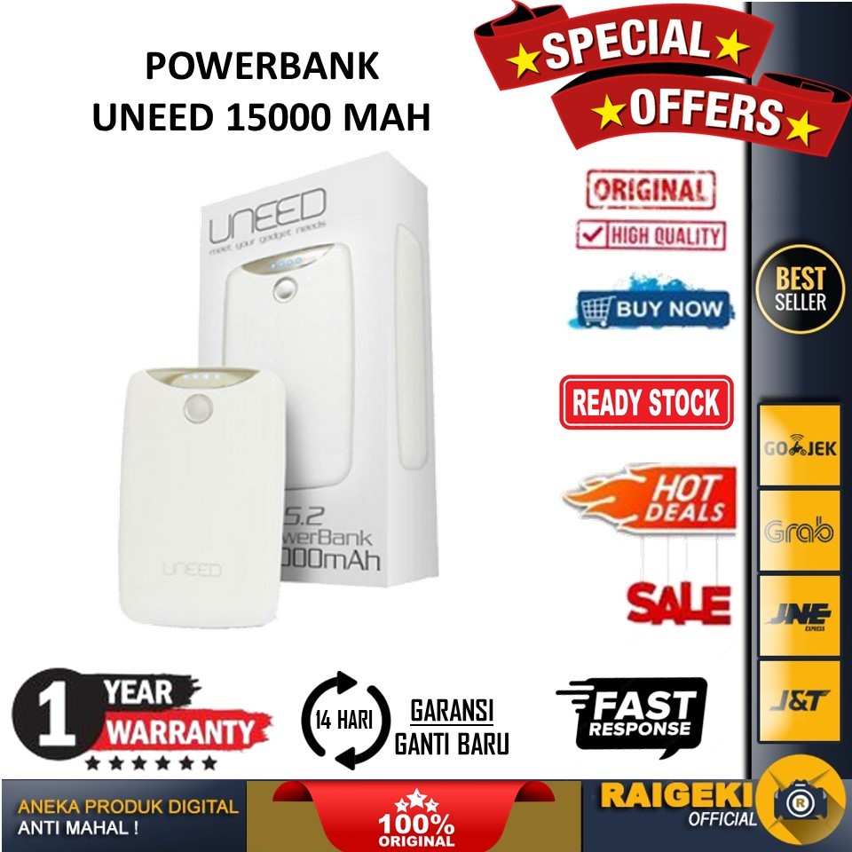 Jual POWER BANK UNEED 15000MAH | Shopee Indonesia