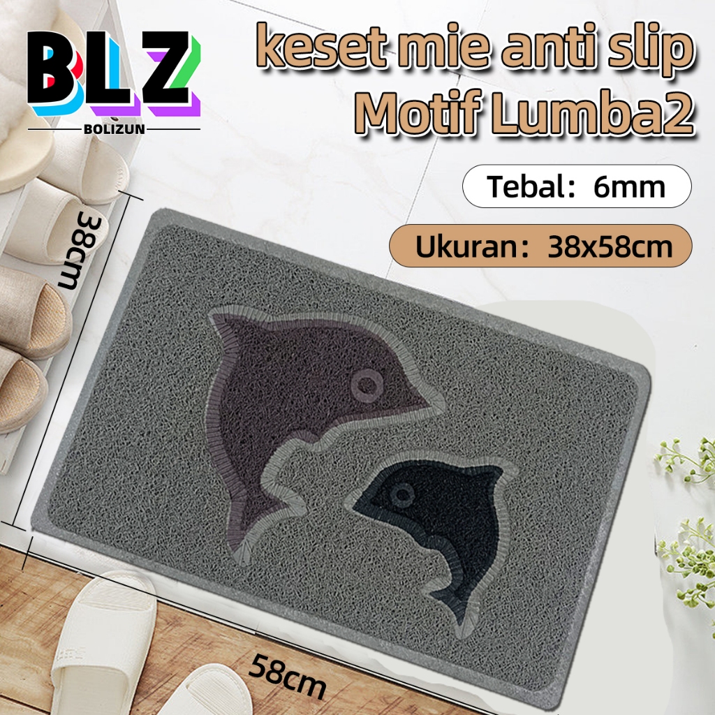 Jual BOLIZUN Keset Karpet Anti Slip PVC Mie Bihun Motif Lumba-Lumba ...