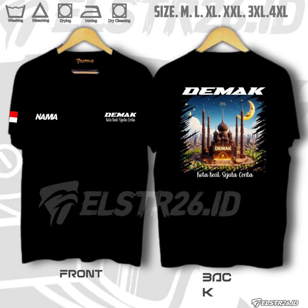 Jual ELSTORE26. ID Tshirt Distro KOTA DEMAK | Free Tambah Nama Sendiri | Kaos Nama Kota | Baju ...