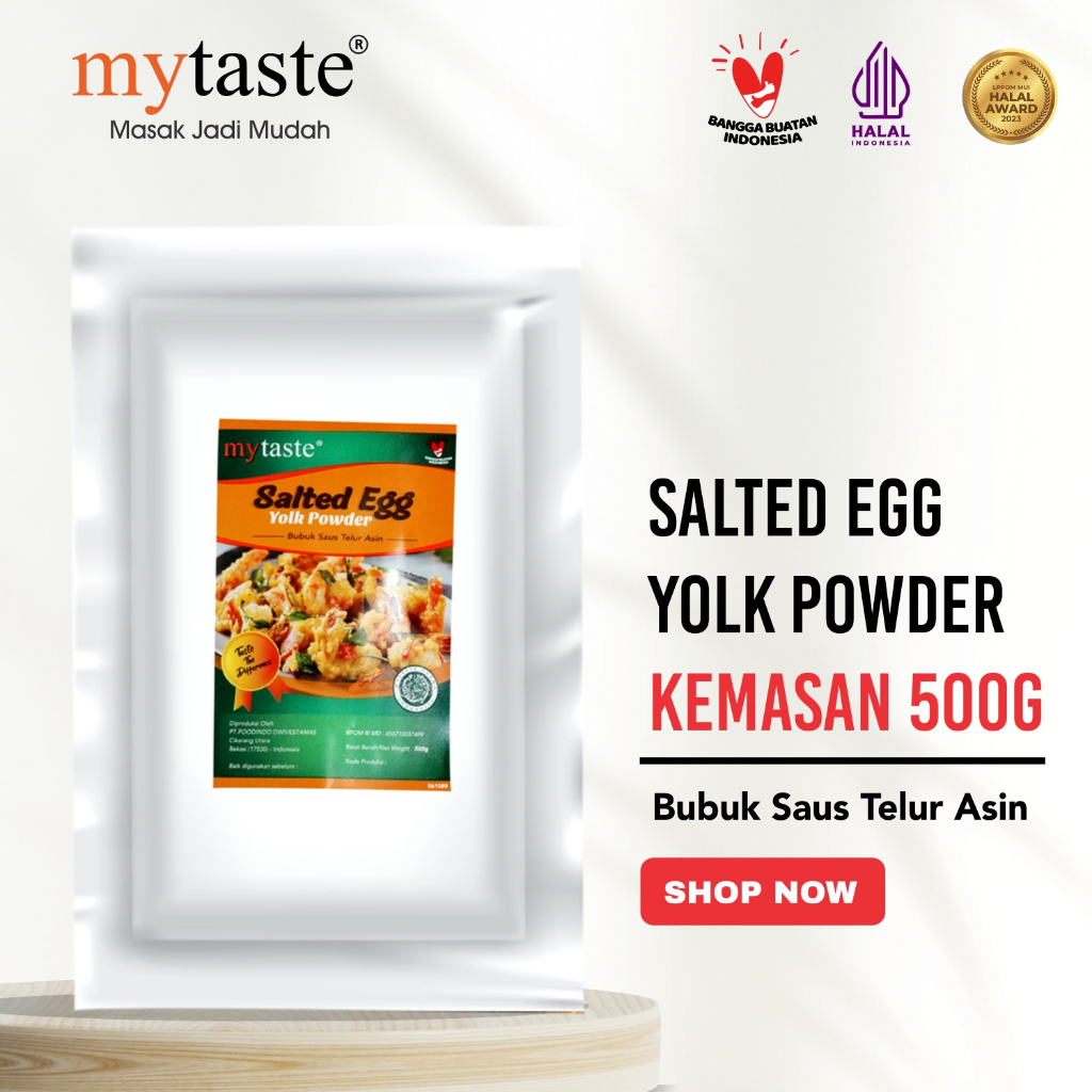 Jual My Taste Salted Egg Yolk Powder Telur Asin Bubuk kemasan 500g ...