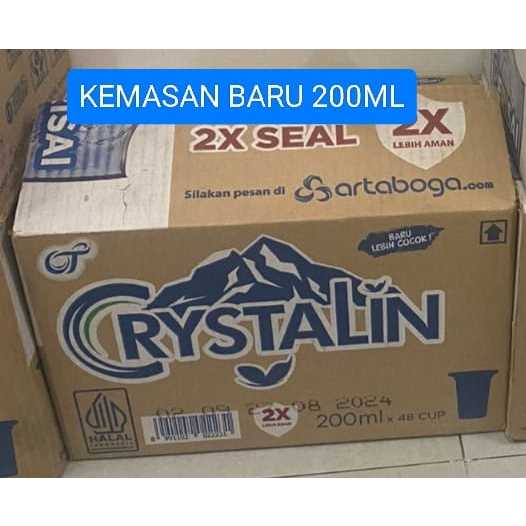 Jual CRYSTALLINE AIR MINERAL ALAMI PEGUNUNGAN PH 8 / 200ML X 48 PCS | Shopee Indonesia