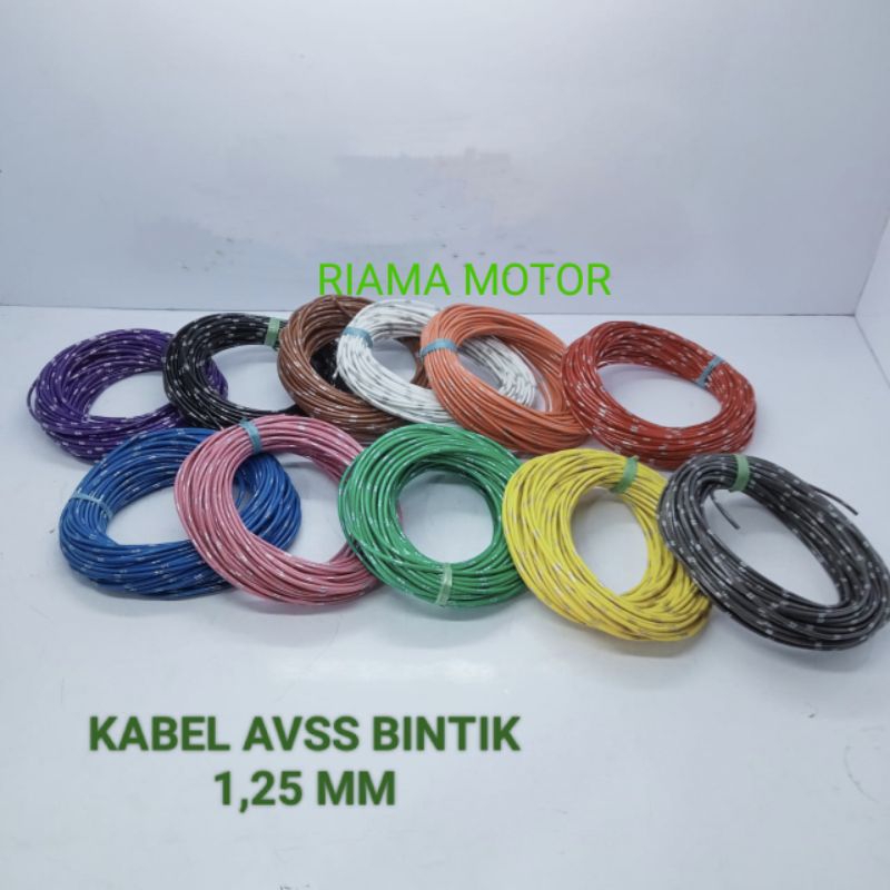 Jual KABEL AVSS BINTIK KABEL OTOMOTIF KABEL BODY 1,25 mm | Shopee Indonesia