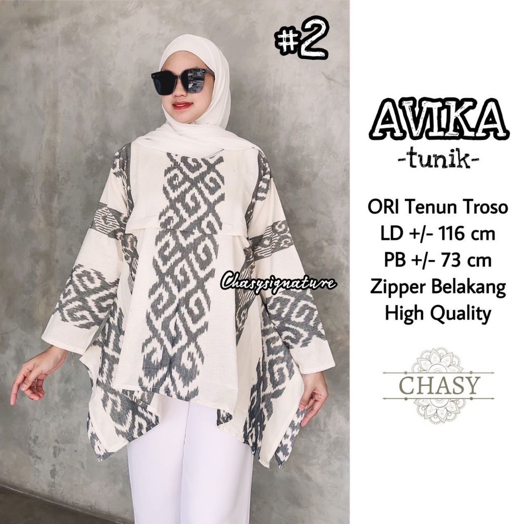 Jual Atasan Tunik Batik Tenun by Butik Batik Solo Bahan Tenun ORI kode ...
