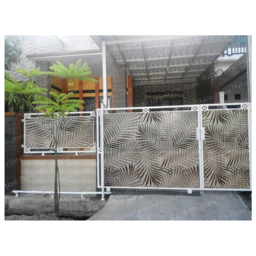 Jual Fiber Pagar Pelapis Penutup Rumah Motif - Palm Leaf | Shopee Indonesia