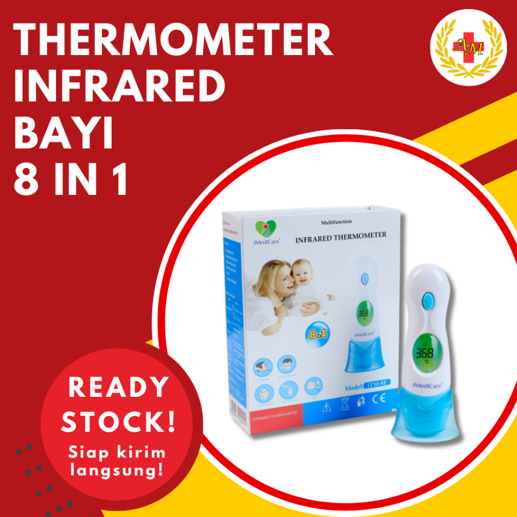 Jual Thermometer Infrared Bayi Termometer Dahi Telinga Alat Cek Suhu 8 ...