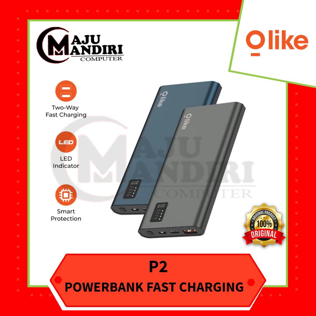 Jual Olike p2 power bank 10000 mAh with LED 3A fast charging type C ...