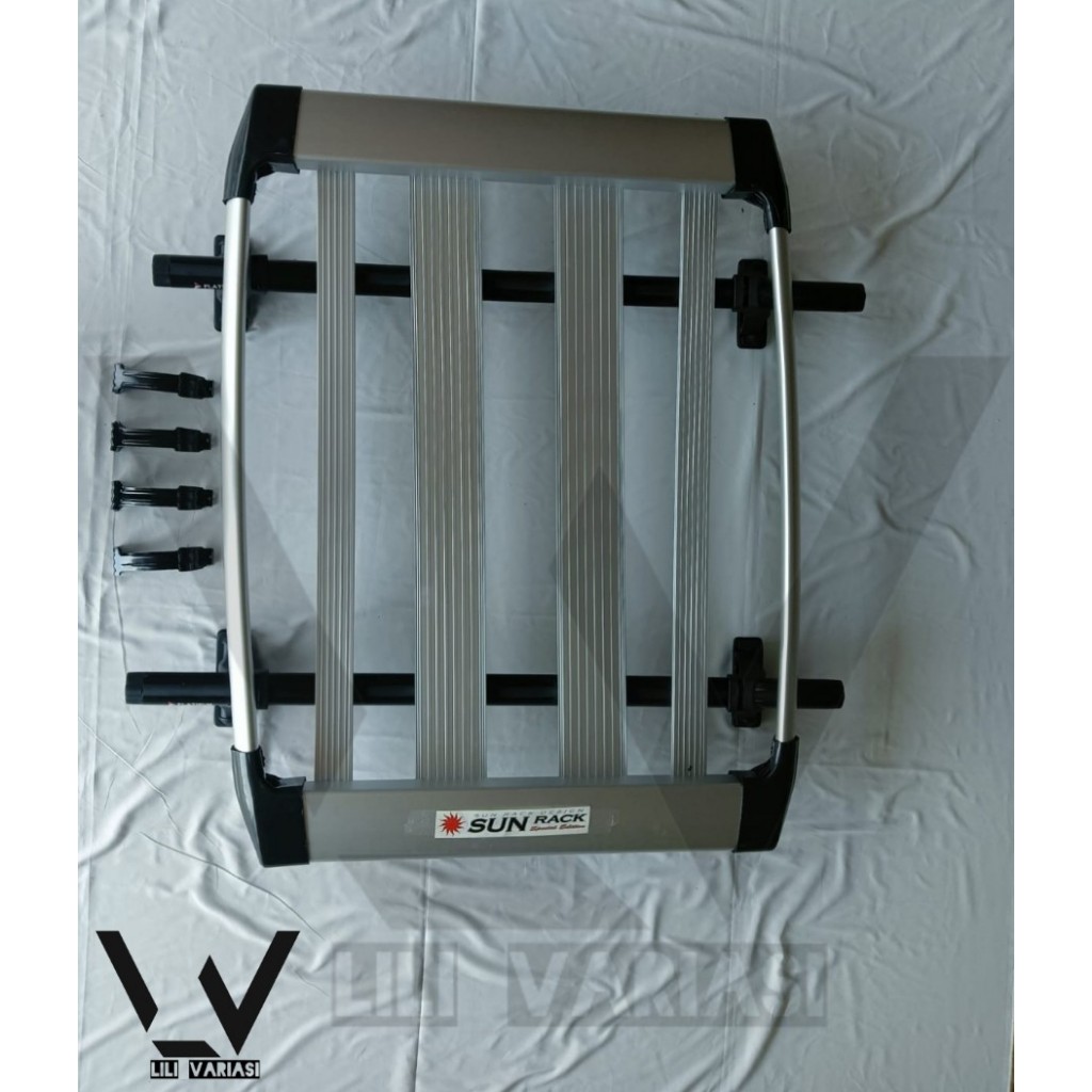 Jual Rack Bagasi Atas Mobil Aluminium Mode Oval Silver Plus Kaki Rack ...
