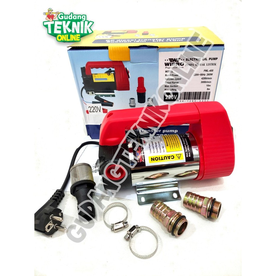 Jual (PML-400 WIPRO) Pompa Oli Minyak LISTRIK 260W PML400 WIPRO / Oil ...
