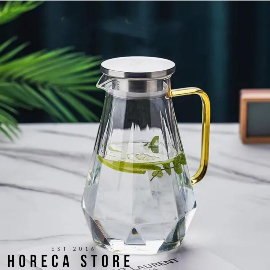 Jual Water Pitcher Kaca / Teko Air Modern 1.5 liter / Wadah Air Jug ...