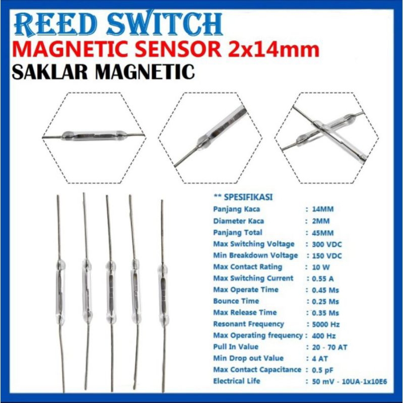 Jual REED SWITCH MAGNET / SAKLAR LIDI / SAKLAR BULUH / SAKLAR MAGNET | Shopee Indonesia