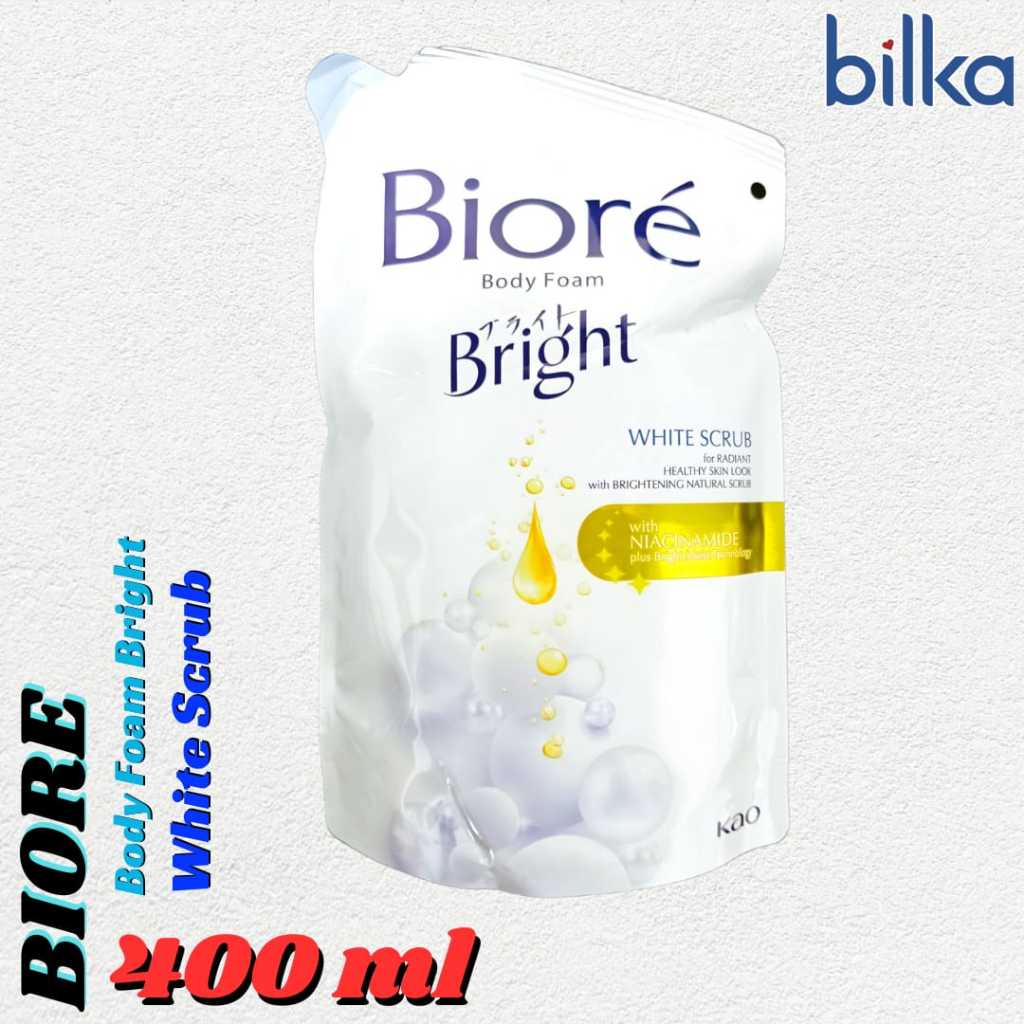 Jual BIORE Body Foam Bright White Scrub 380ml | Shopee Indonesia
