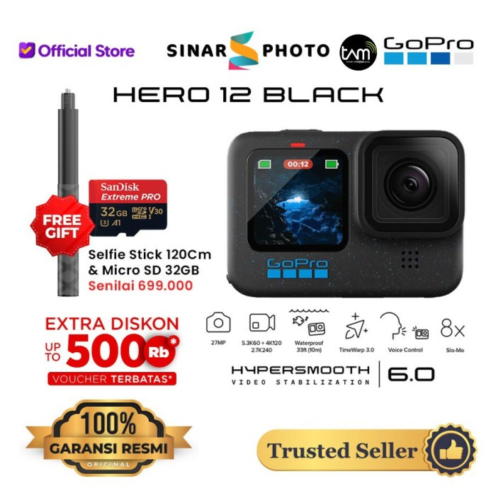 Jual GoPro HERO 12 Black Action Camera GoPro 12 - GoPro HERO12 ...
