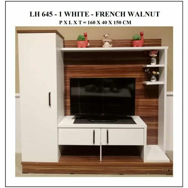 Jual RAK TV MINIMALIS BESAR / RAK TV PUTIH MINIMALIS / RAK TV WALL UNIT ...