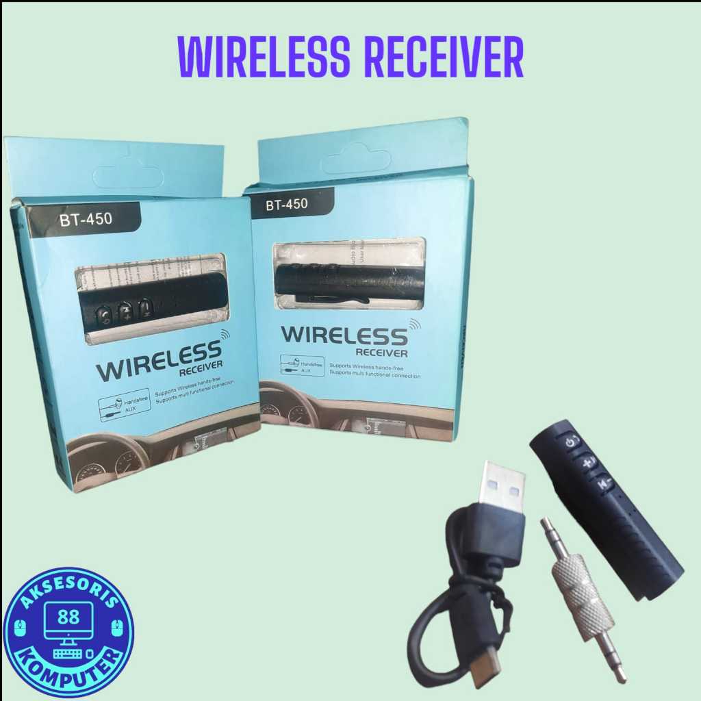 Jual WIRELESS RECEIVER BT 450 / Car Bluetooth Wireless Receiver Black ...