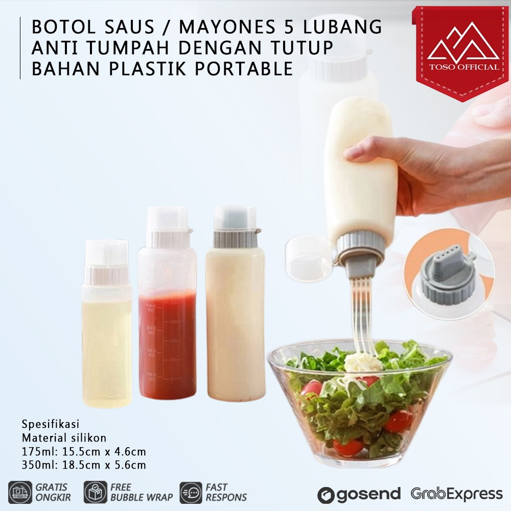 Jual Botol Saus 5 Lubang Botol Minyak Kecap Sauce Plastik Squeeze ...