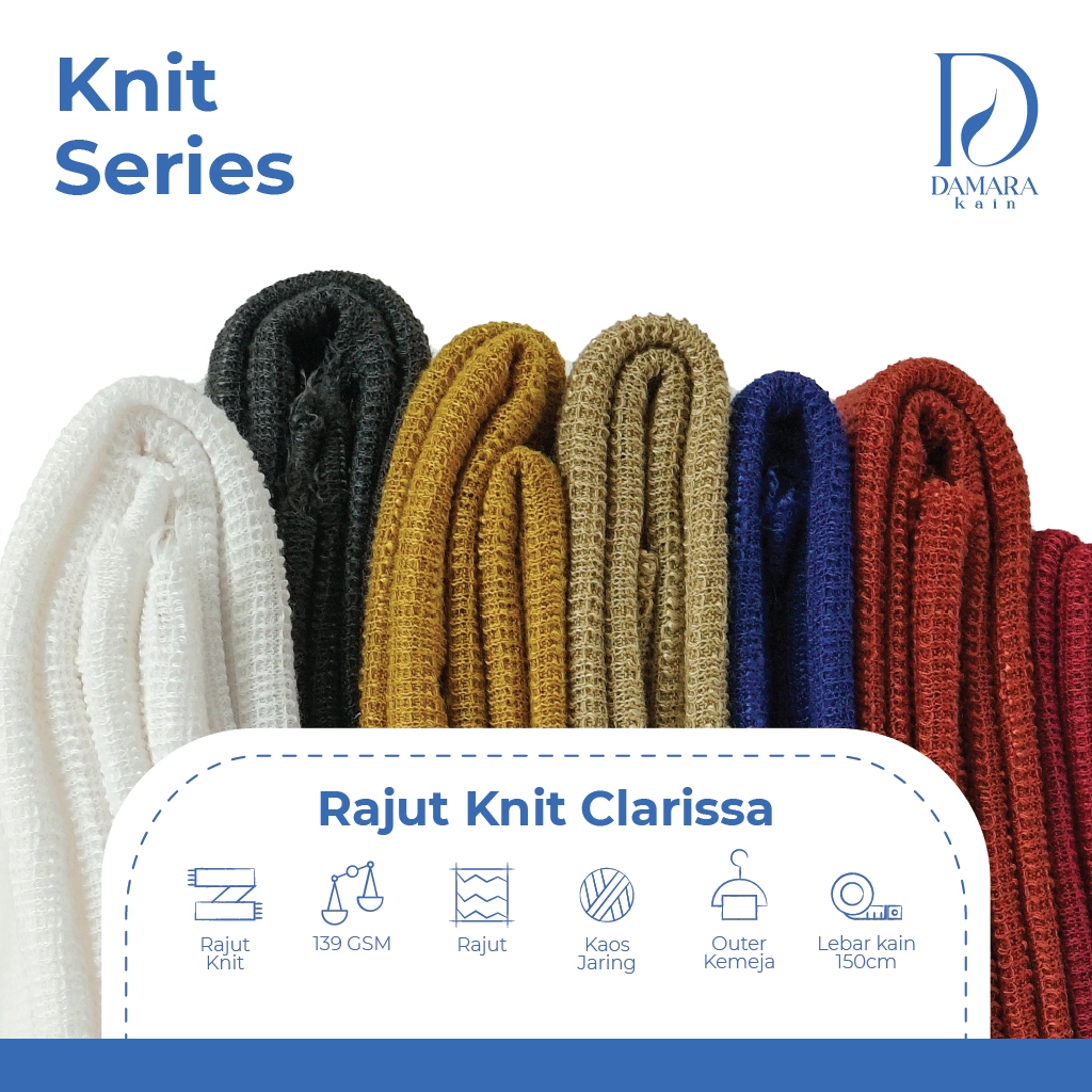 Jual Bahan Kain Knit Premium Waffle Slub Clarrisa | Shopee Indonesia