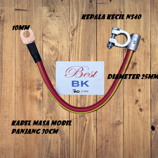 Jual Kabel Kepala Aki Massa Mobil ns40(12V-24V)Ukuran Kabel 25mm/30cm Kabel Grounding | Shopee ...