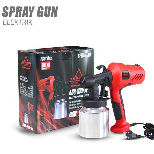 Jual YUKIDO Technology - Spray Gun Listrik 800ml Tabung Stainless Daya ...