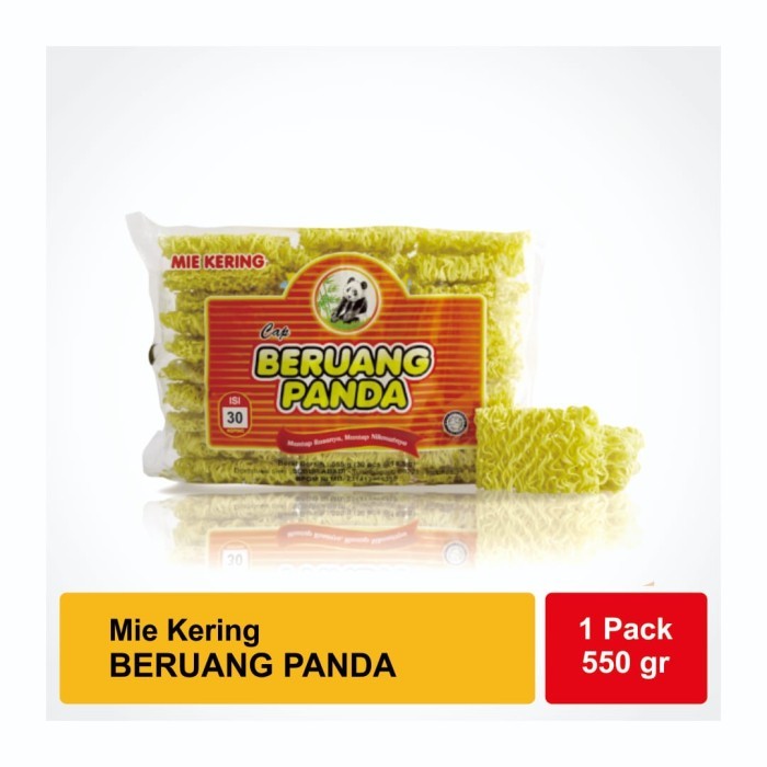 Jual MIE KERING CAP BERUANG PANDA 555GR ISI 30PCS MIE BERUANG MIE PANDA ...