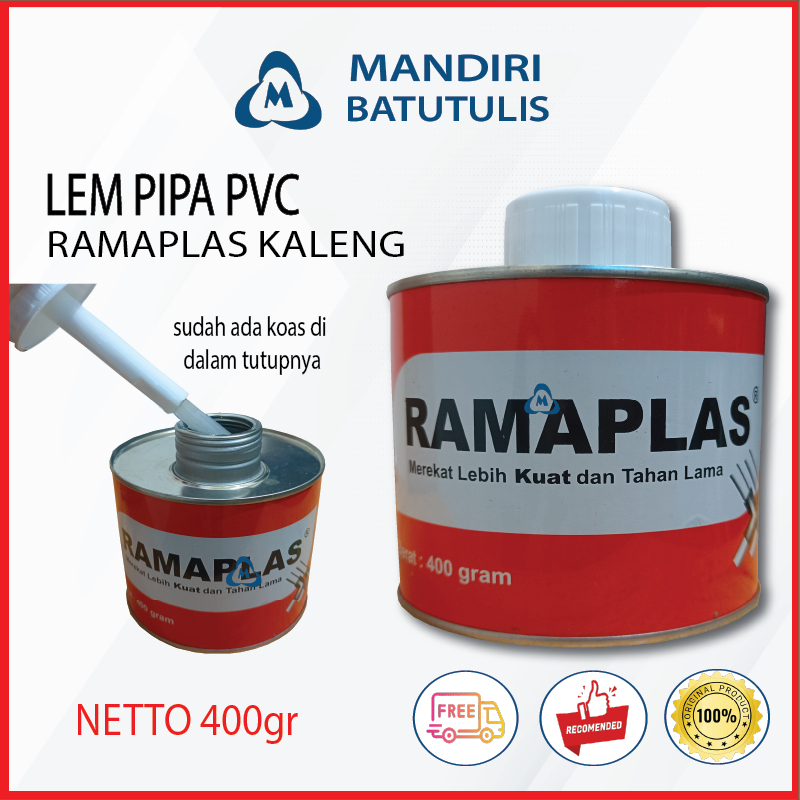 Jual Lem Pipa PVC RAMAPLAS KALENG - Lem Paralon PVC - Lem Pralon 400gr ...