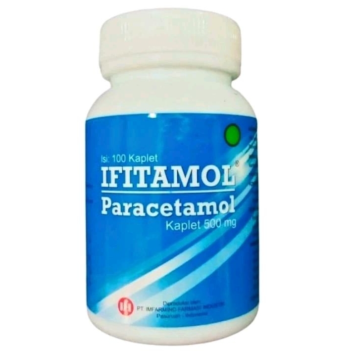 Jual IFITAMOL - Paracetamol Kaplet 500mg (100's /Botol) | Pamol 500mg ...