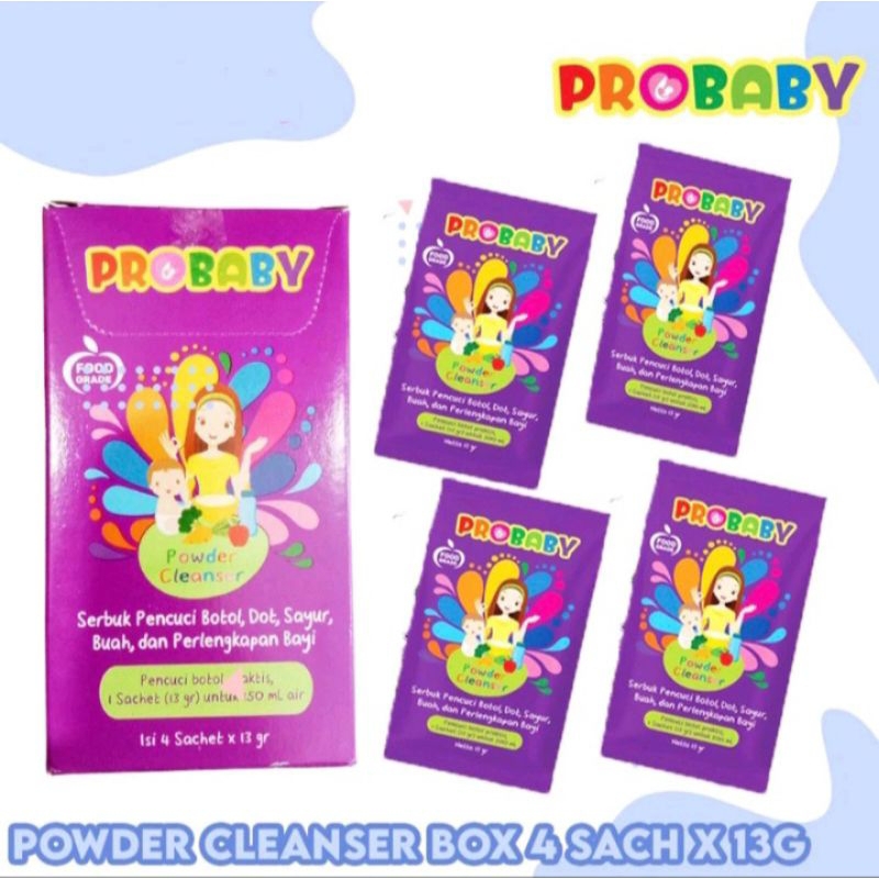 Jual Probaby Powder Cleanser isi 4 Sachet x 13gr | Shopee Indonesia